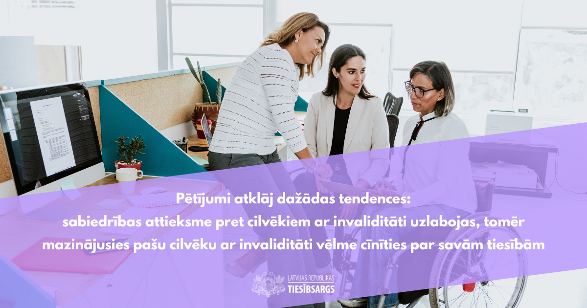 Sabiedrības attieksme pret cilvēkiem ar invaliditāti uzlabojas