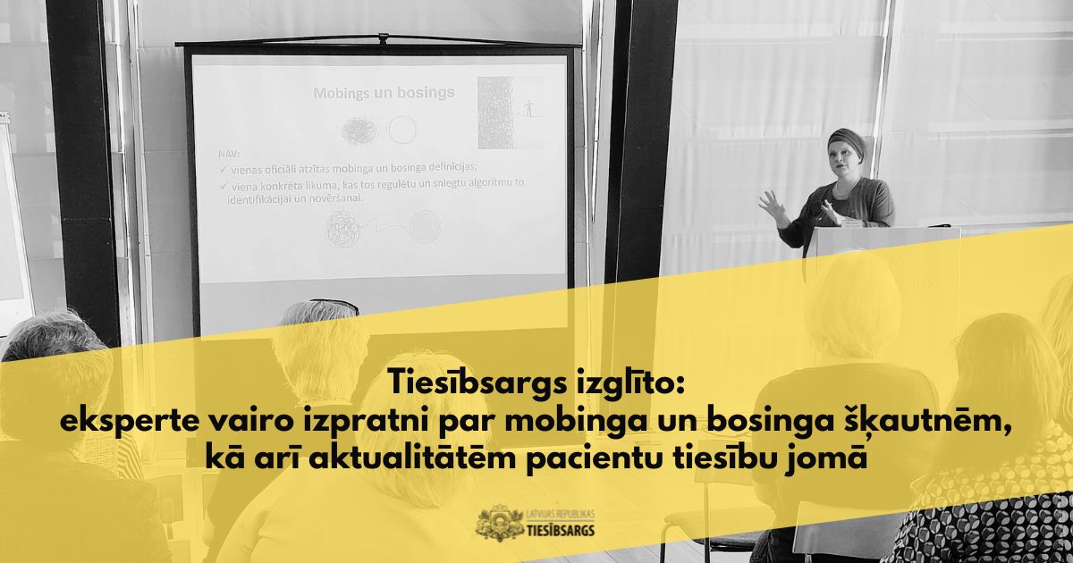 Eksperte vairo izpratni par mobinga un bosinga šķautnēm un aktualitātēm ...